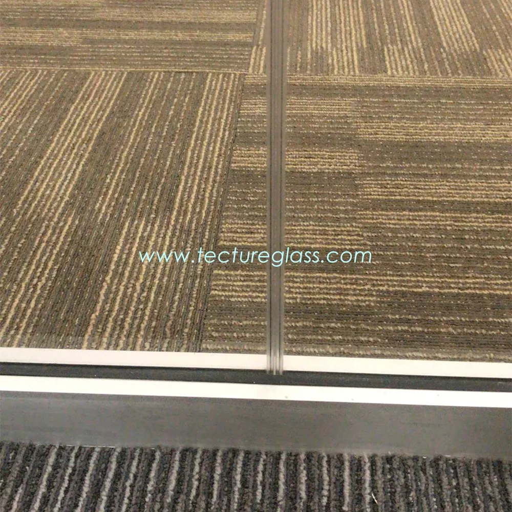 Tecture Thin Profile Frameless Glass Partition for Offices