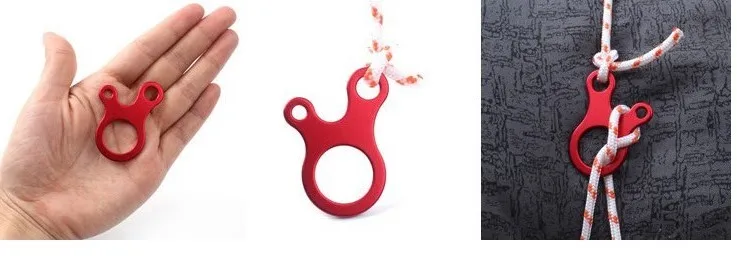 3-hole Fast Knot Rope Tool Tent Adjustment Tensioner Snail Wind Rope ...