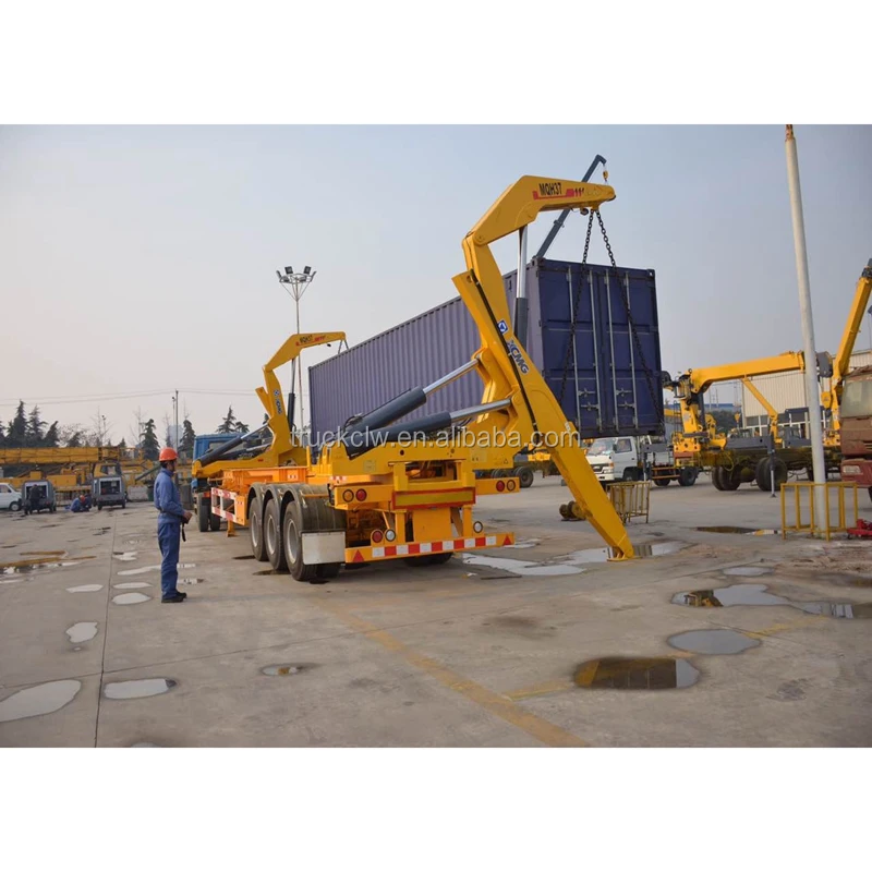 20ft And 40ft Port Use Container Self Loading Container Trailer Side ...