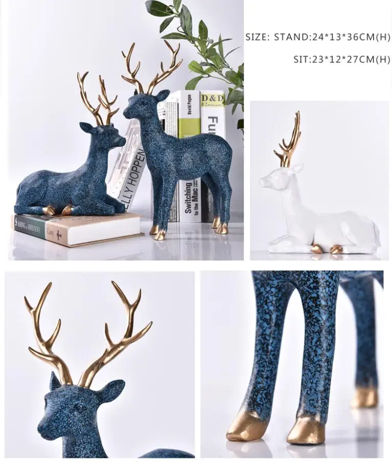 Fashion Resin Animal Decoration Deer Stand Statue For Home - Buy Deer ...
