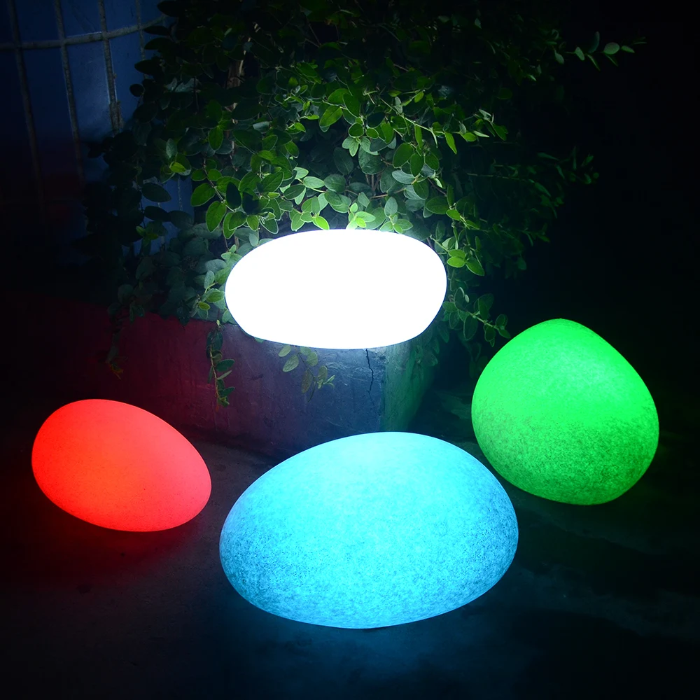 Ball Lights Sphere Light /led Solar Rechargeable Cell Rock Shape ...