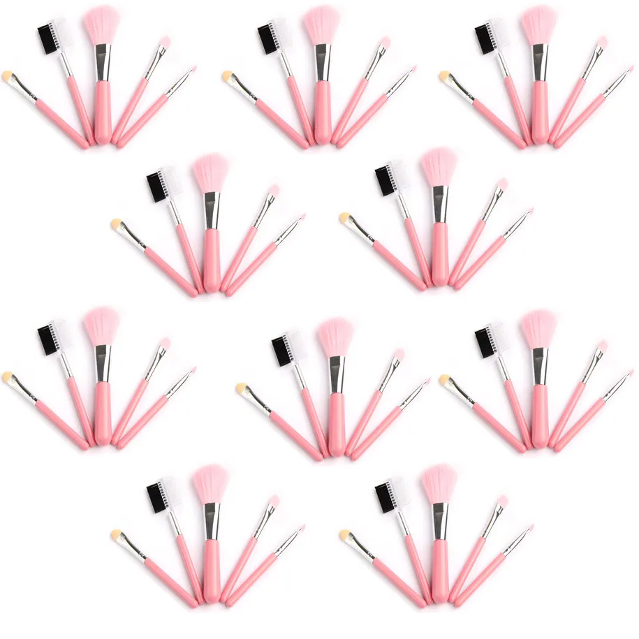 Mini 5pcs Makeup Brushes Cosmetics Tools Eyeshadow Face Cosmetic Makeup ...