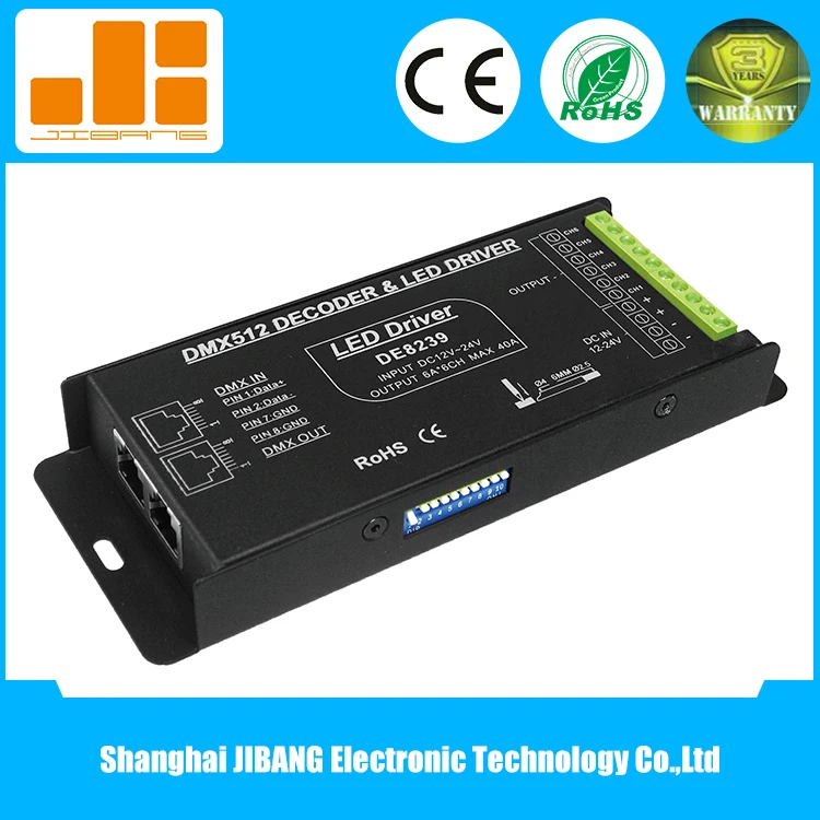 Standard Dmx512 Control 6ch Dmx Controller For Rgb Led Strip - Buy 6ch ...