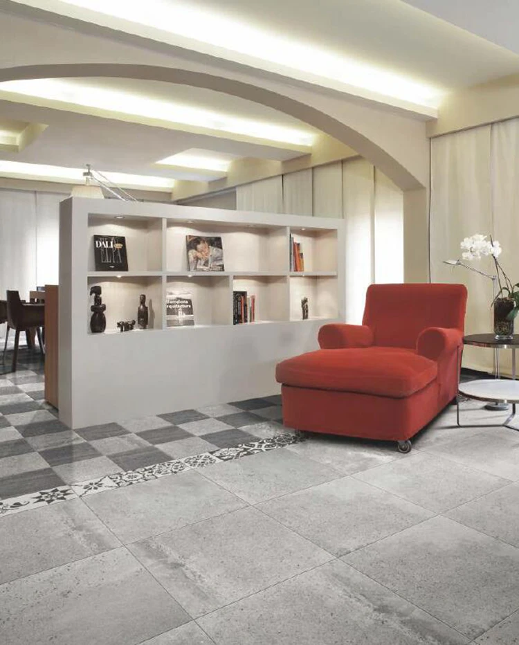 3D Cement Texture Marble Floor Tiles for Lobby - Durable & Stylish