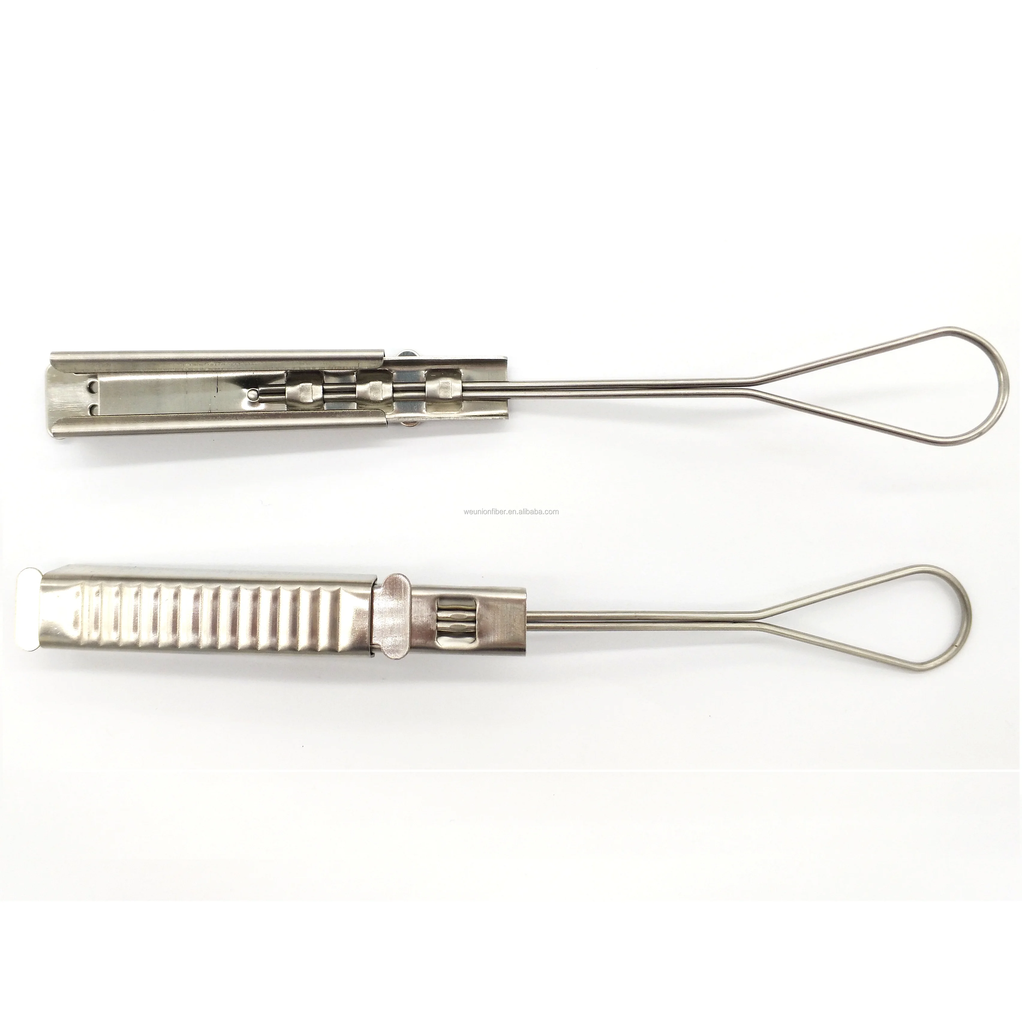 Ftth Drop Stainless Steel Flat Cable Clamp Fiber Optic Cable Tension ...