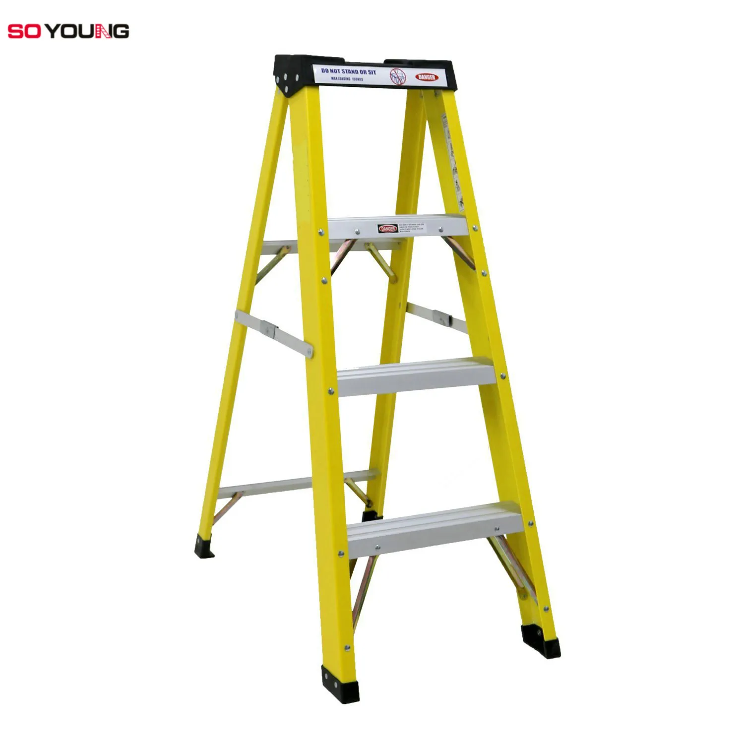 4 Step Portable Fiberglass Platform Ladder - Buy 4 Step Ladder ...