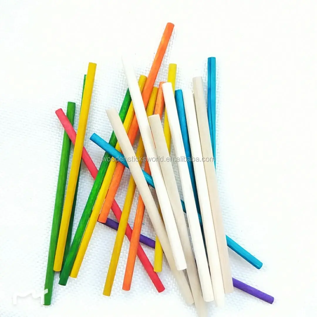 Wooden Color Match Sticks For Kids Diy Handle Craft Kit - Buy Color ...