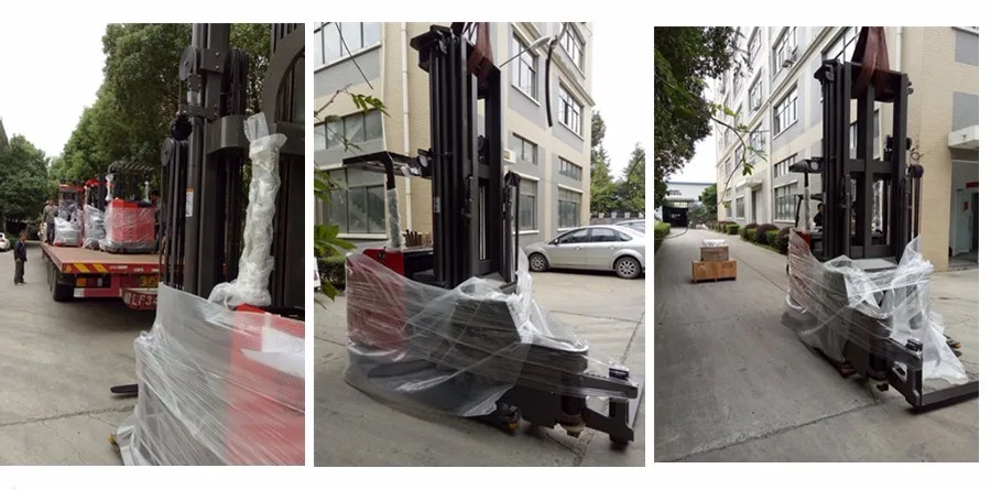 Side Loader Forklift 1 Ton Tri-lateral Electric Stacker For Narrow ...