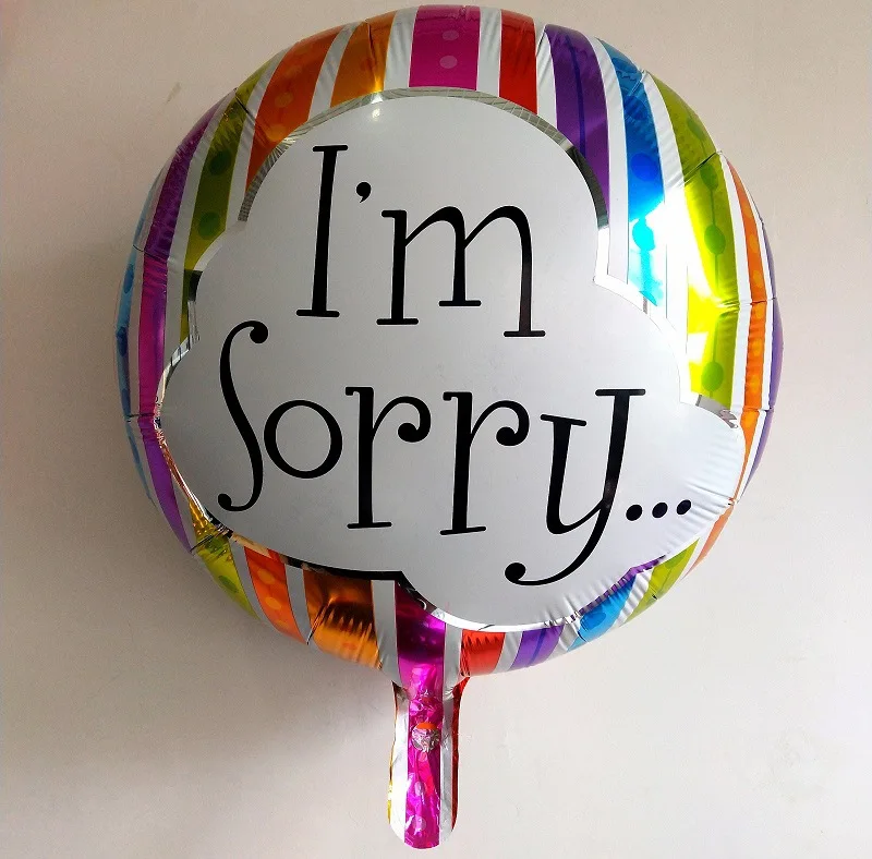 18inches I'm Sorry Foil Balloons Apologize Balloon Decoration Kids Play ...