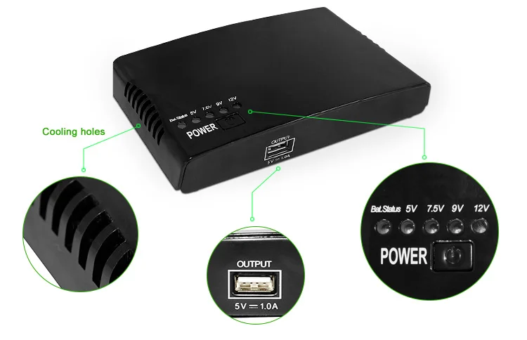 12v Dc Output Mini Ups With 100-240v Ac Input Voltage Range - Buy Mini ...