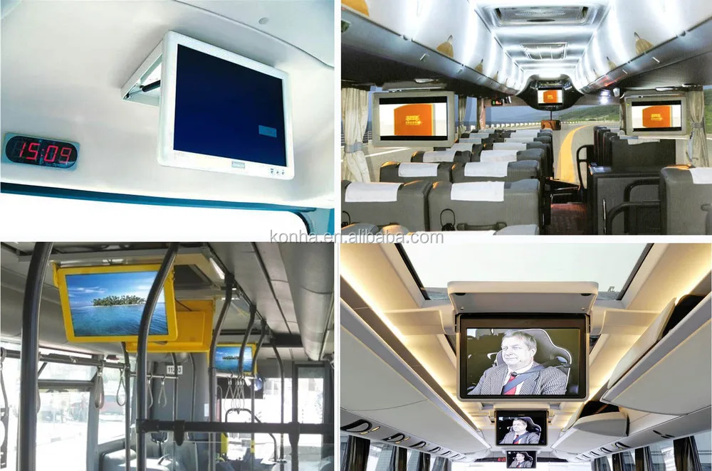 1080p Full Hd 17 Inch Bus Flip Down Advertising Display Lcd Roof ...