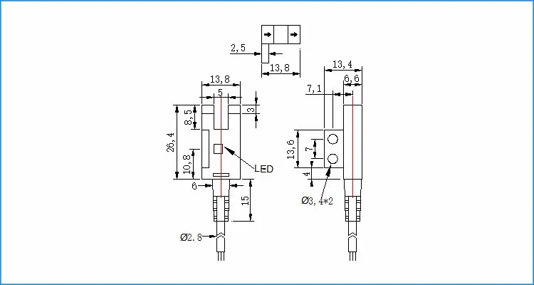 T Shape NPN 12-24VDC Fork Micro Photoelectric Optical Sensor Best Price ...