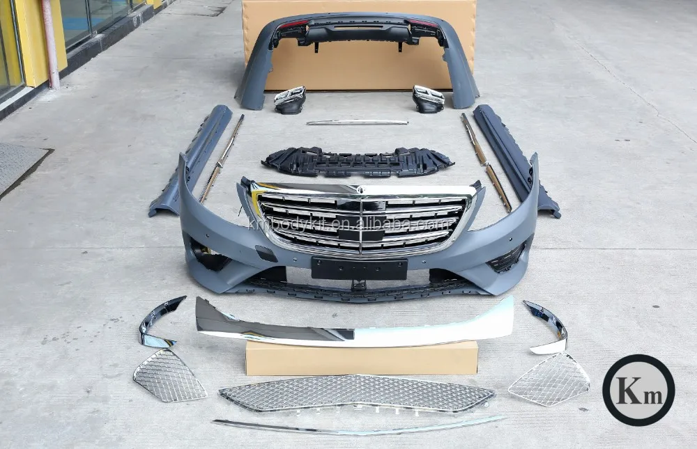 Km Body Kit For Mb S-class W222 Upgrade S65 Amg Bumper Auto Parts Front ...