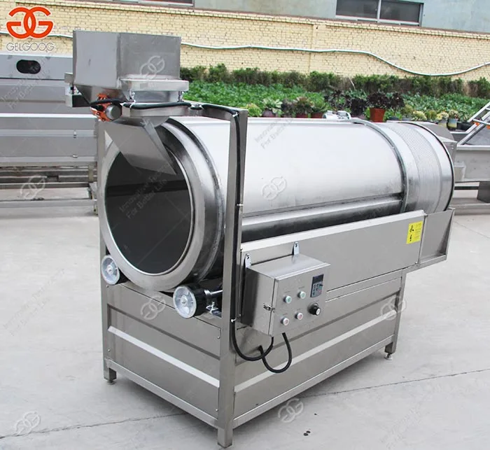 Drum-type Snacks Potato Chips Puffed Food Flavoring Seasoning Machine ...