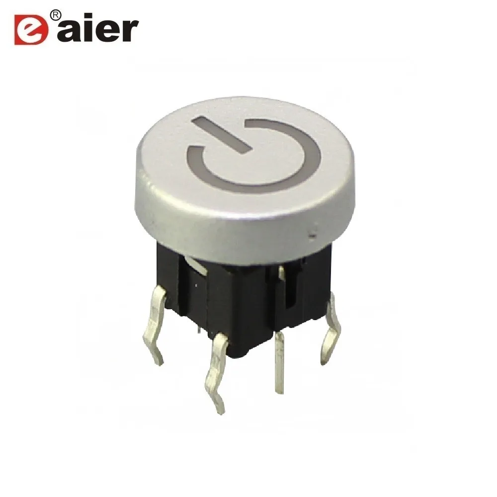 6x6 Illuminated Tactile Switch 6 Pin Tact Switch with LED SMD Terminal