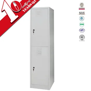 Buy Grey Cubic 2 Door Compartment Steel Locker / 2 Tier Metal Closet ...
