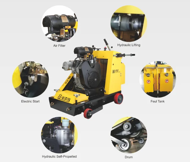 WIPIN rumble strip machine on highway, Concrete asphalt milling machine ...