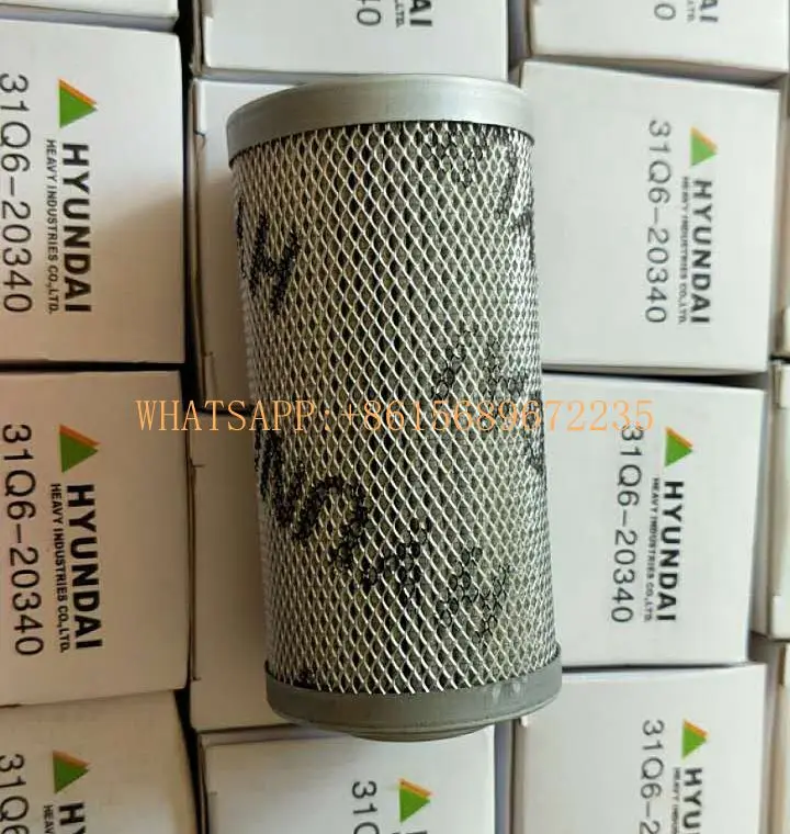 Filtro hidráulico 31Q6-20340 ZGAW-00013 para excavadora sobre orugas ...