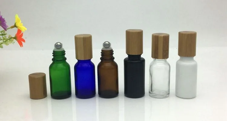 Roll-on Bamboo Wood Roller Ball Bottle Caps Round Bamboo Wooden Cap ...