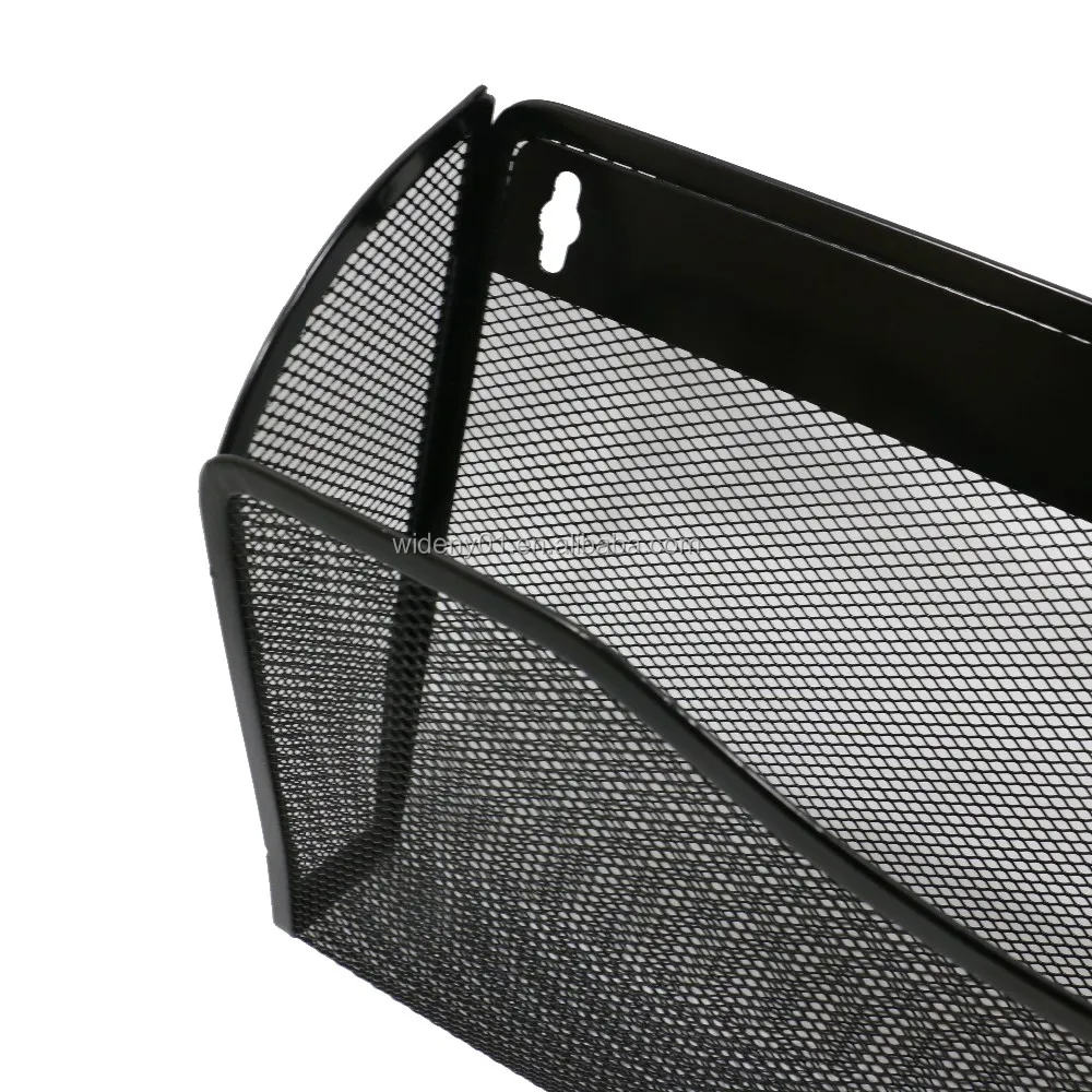Office Mesh Metal 3 Pocket Rack Wall Mount Hanging File Folder Magazine ...