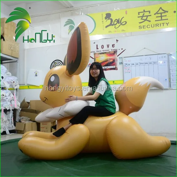 Adorable Cartoon Riding Inflatable Rabbit,Pvc Inflatable Bunny Animal ...