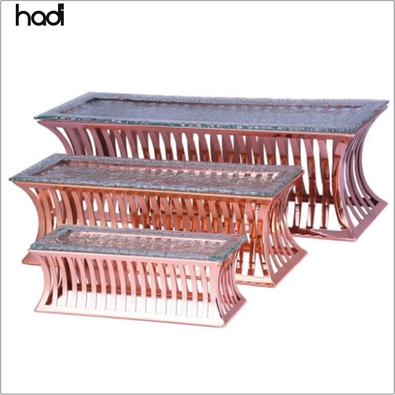 Cafeteria Equipment - Modern Glass Top Buffet Elevation