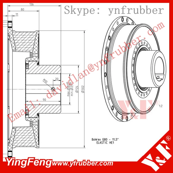 Engine Drive Elastic Rubber Coupling 48HE D48407 for Atlas Compressor ...