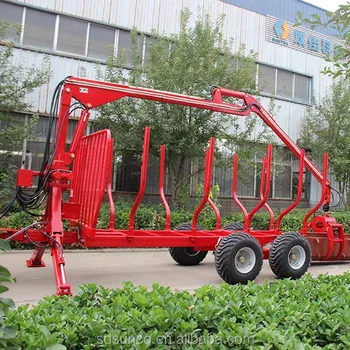 Farm Grapple Log Loading Trailer/wood Timber Trailer/agricultural ...