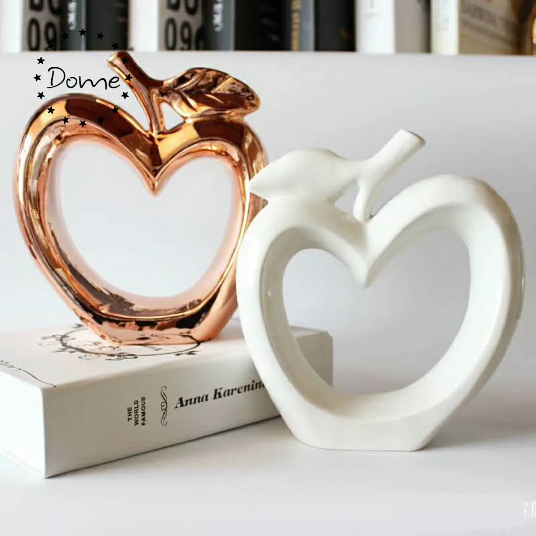 Wholesale Apple Design Home Decoration Ceramic Gold Apple Decor - Buy ...