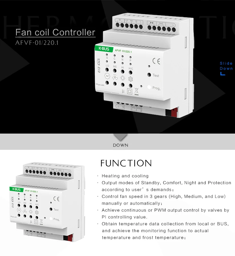 Factory Intelligent Smart Home Automation Products Knx Eib Gvs K Bus Knx Fancoil Actuator 6a In ...