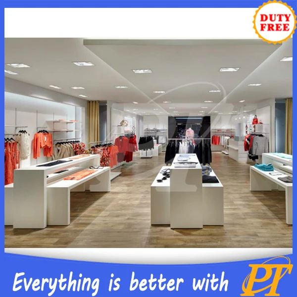 Customized Clothing Display Showroom Design Women Clothing Shop ...
