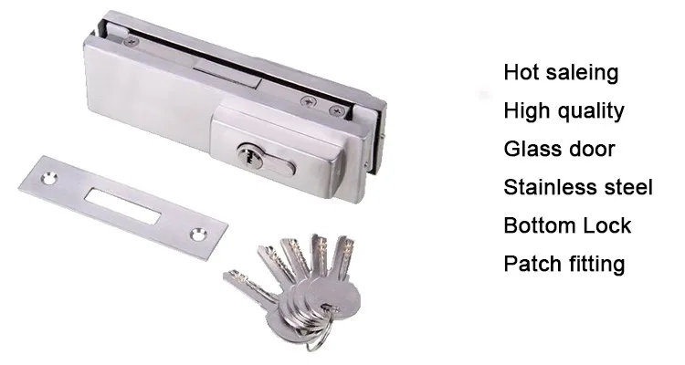 Glass Door Bottom Lock Patch Fitting - Secure & Stylish