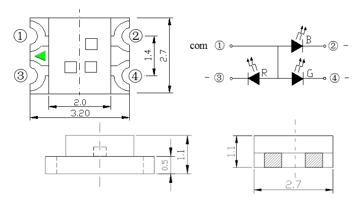 Diodes Led Smd Right Angle 1206 Rgb Led Emitting Diode Smd - Buy Rgb ...
