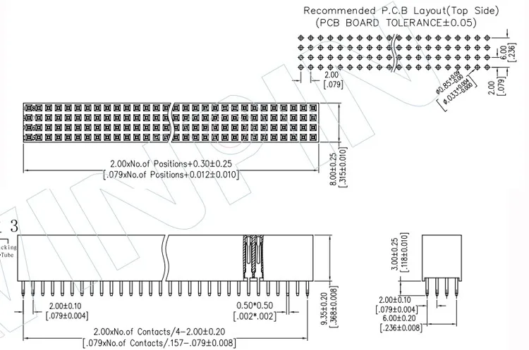 Pc/104 Plus Connector 2.0mm Pitch,2.0mm Series Board To Board Connector ...