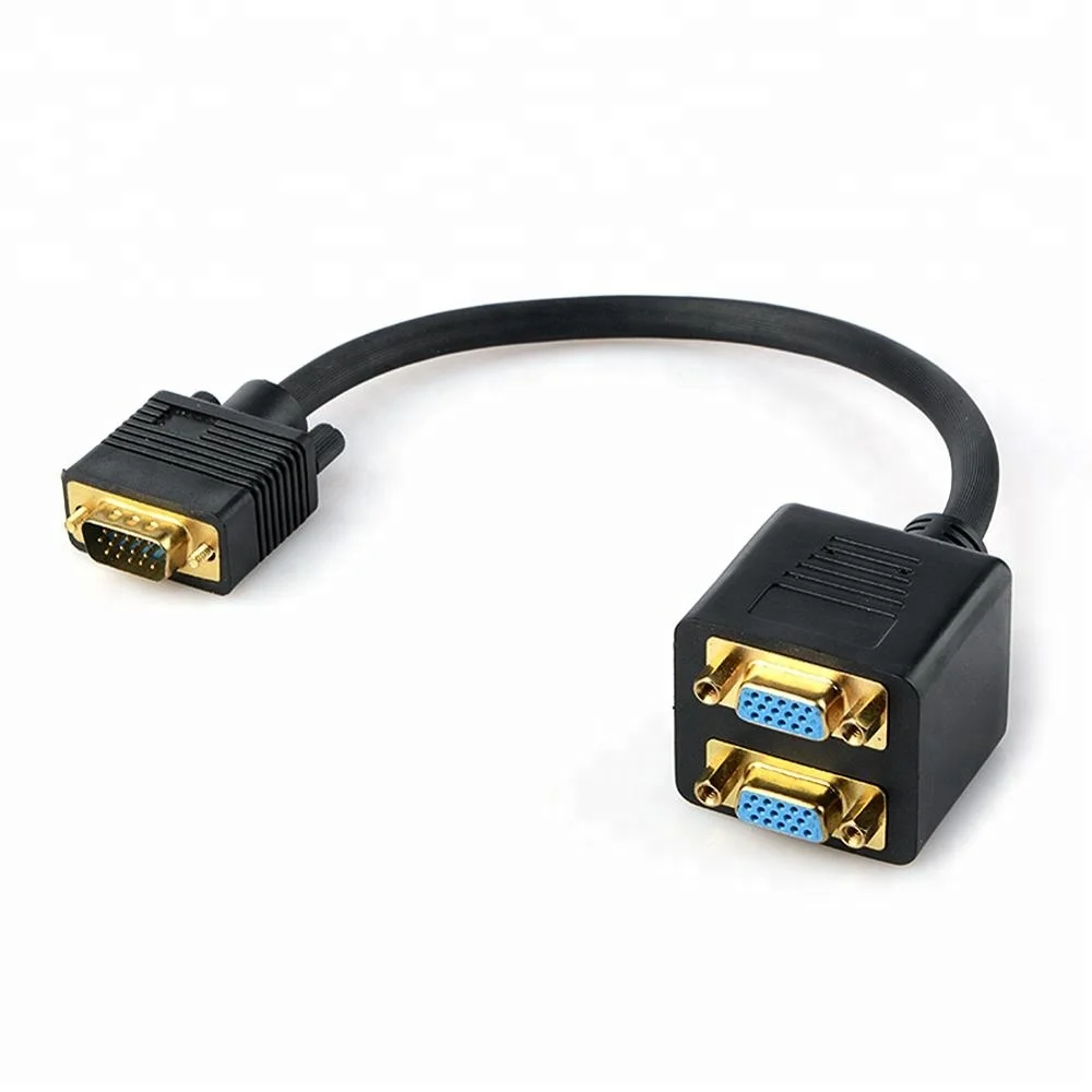 VGA Y Splitter Cable - 1080P Full HD Support for PC & Monitors