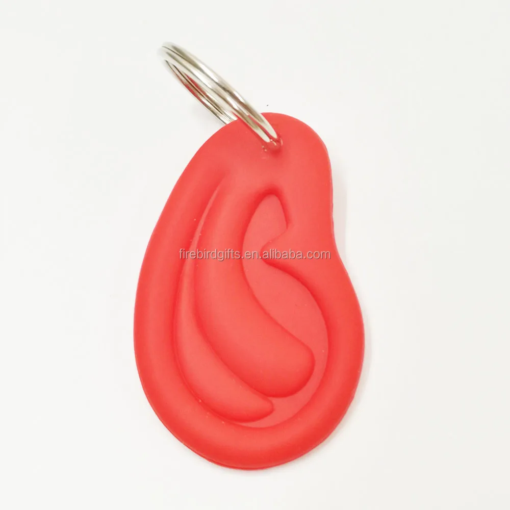Custom Rubber PVC Silicone Ear Key Chain - Promotional Gift