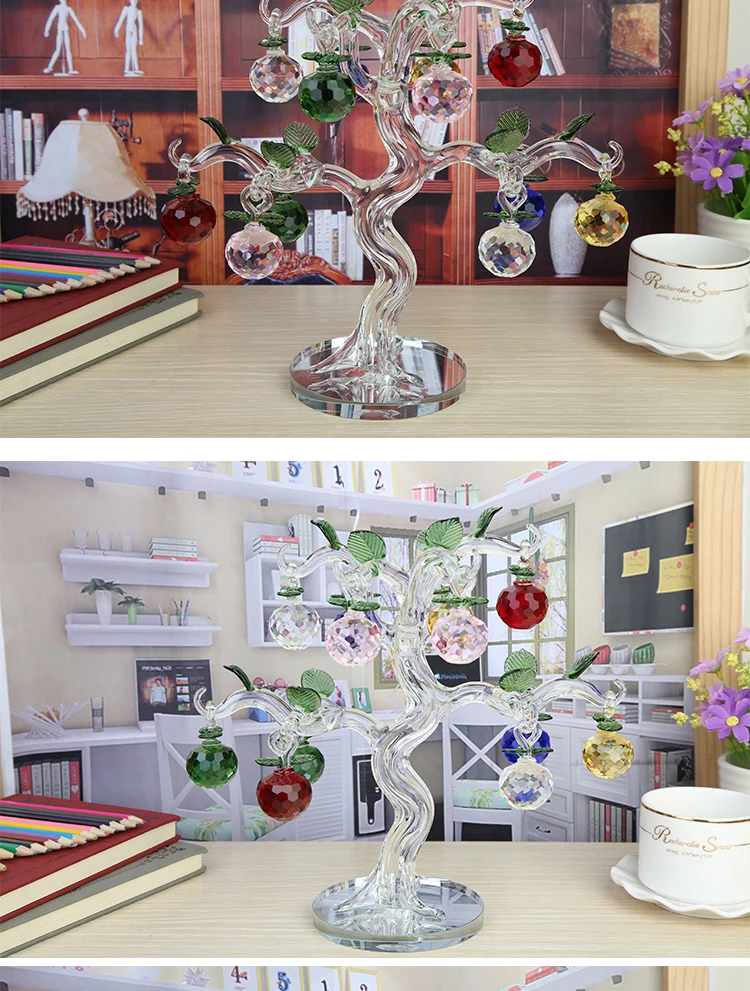 Shop Our Hot Sale Transparent Crystal Glass Apple Tree