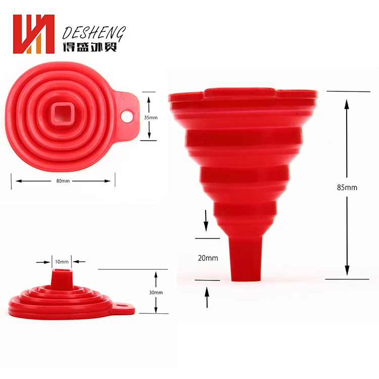 Customized Square Silicone Foldable Funnel Hopper - Buy Small Funnel ...