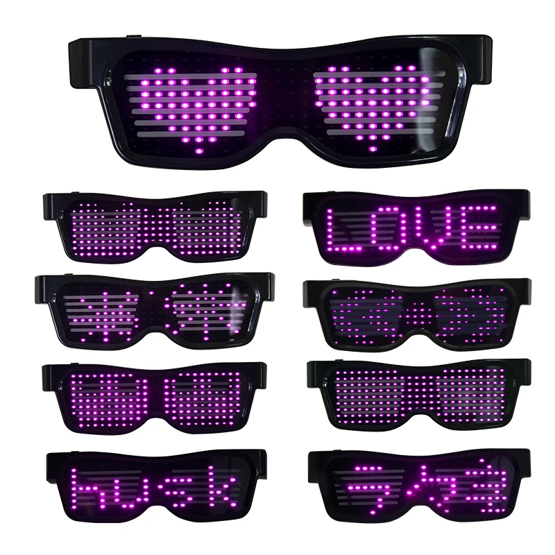 Programmable Message Usb Rechargeable Glowing Led Glasses - Buy ...