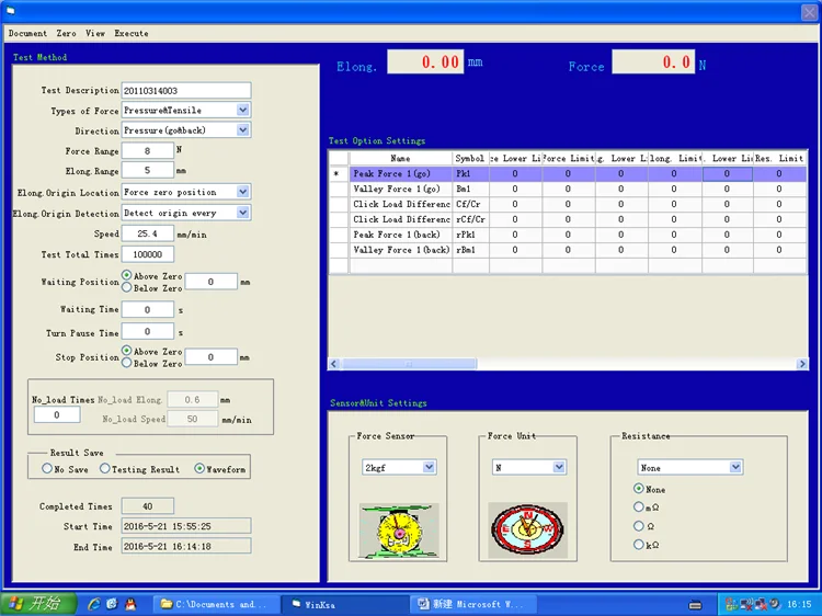 Automatic Key Switch Load Stroke Curve Tester - ZONHOW