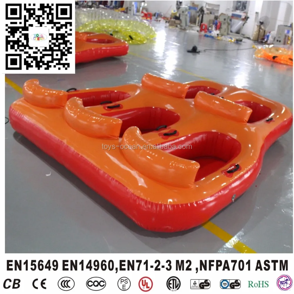 5 Person Donut Boat Inflatable Water Towable Tube Ski Boat For Jet Ski ...