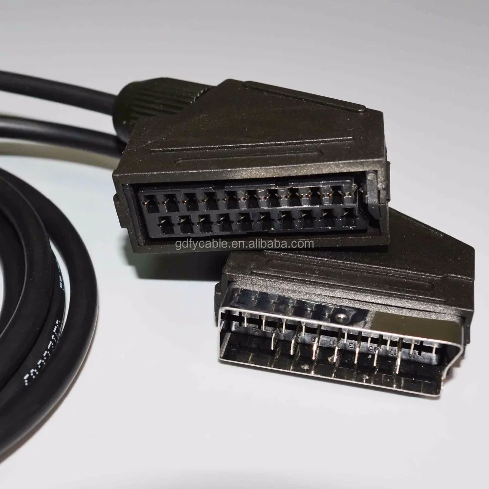 De Alta Calidad De Europa De Audio Y Video Cable 21p Scart A Mini Din ...