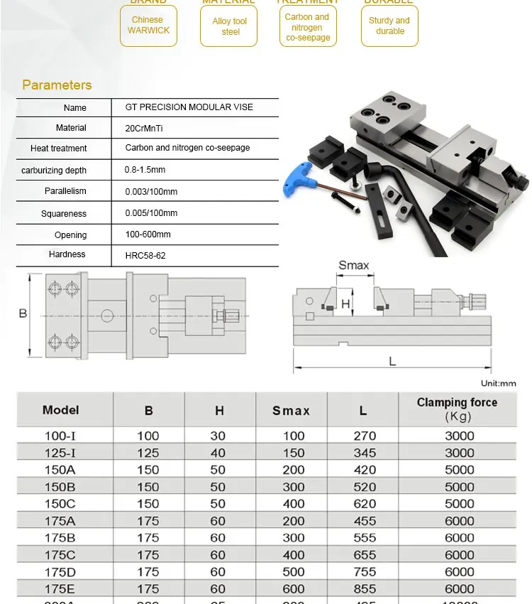 GT CNC Machine Vise - Precision and Rapid Performance