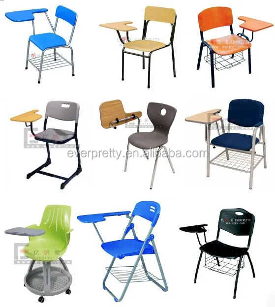 School Furniture Cushion Student Study Library Chair With Armrest - Buy ...