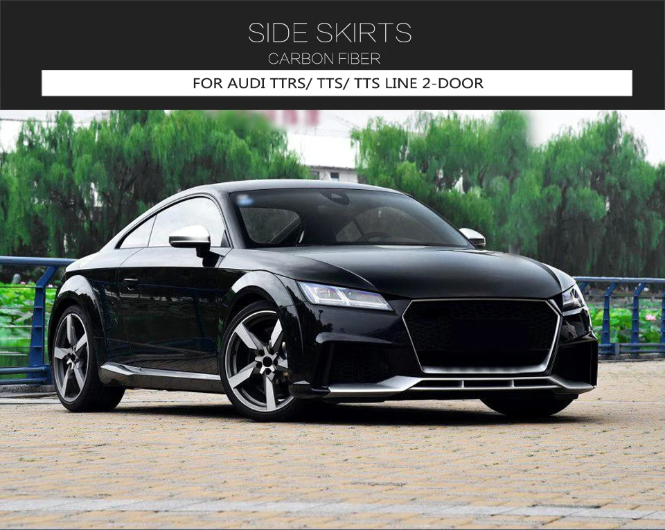 4pcs/set Audi TT MK3 Side Skirts - High Polished Carbon