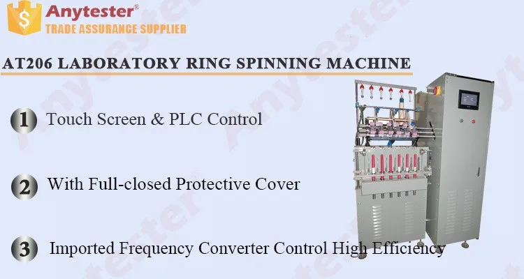 Laboratory Ring Spinning Machine - 6 Spindles, 550W Power
