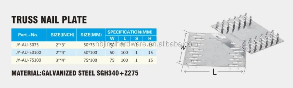 90mm Round Shape Truss Nail Plate for Roofing - Durable & Reliable