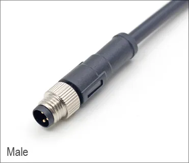 Plug M8 Connector 3 4 5 6 8 Pin Straight Overmold Cable Type Waterproof ...