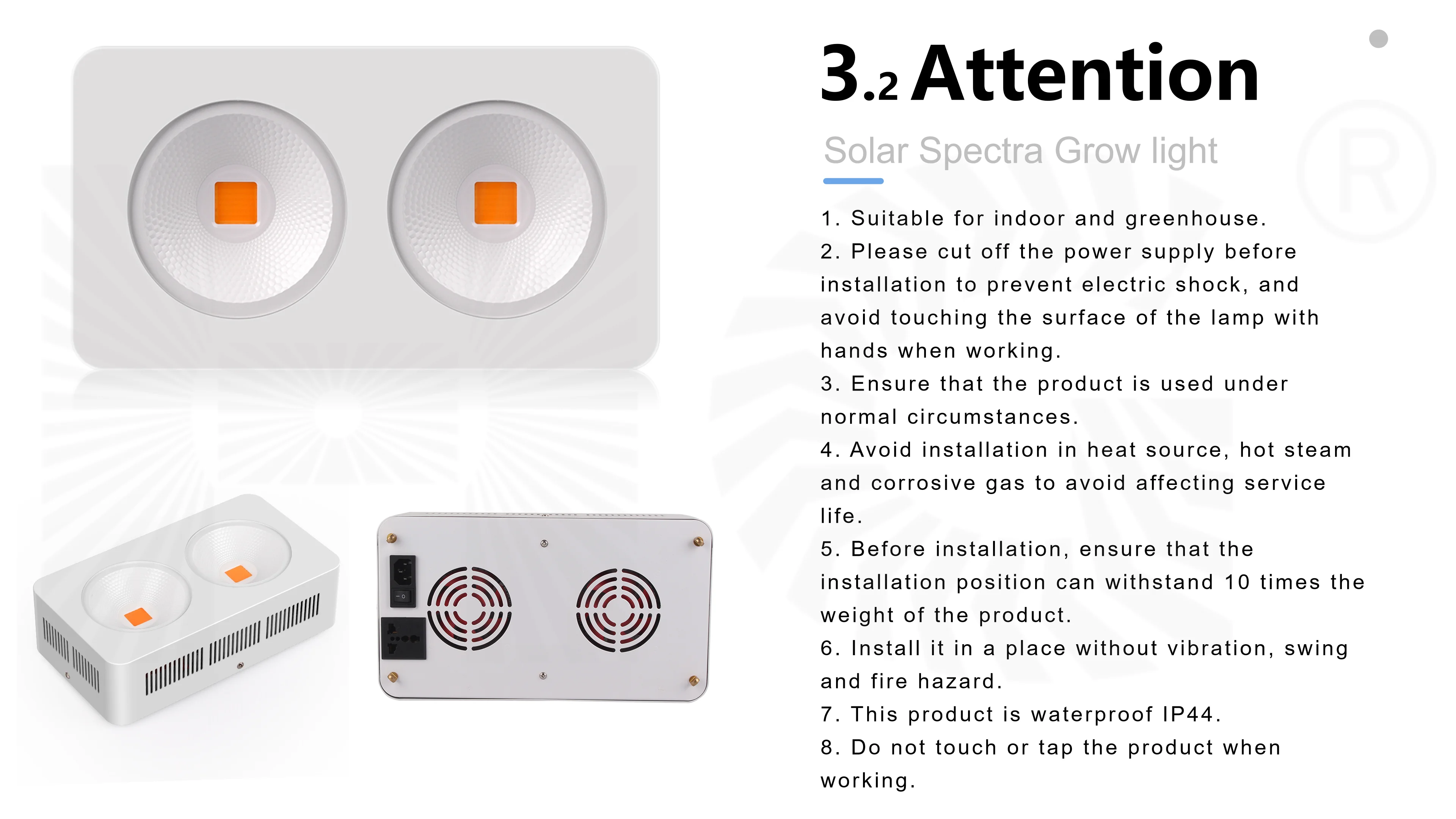 Ra98 Full Spectrum Led 100w 200w Analog Solar Sunlight Spectra Led ...