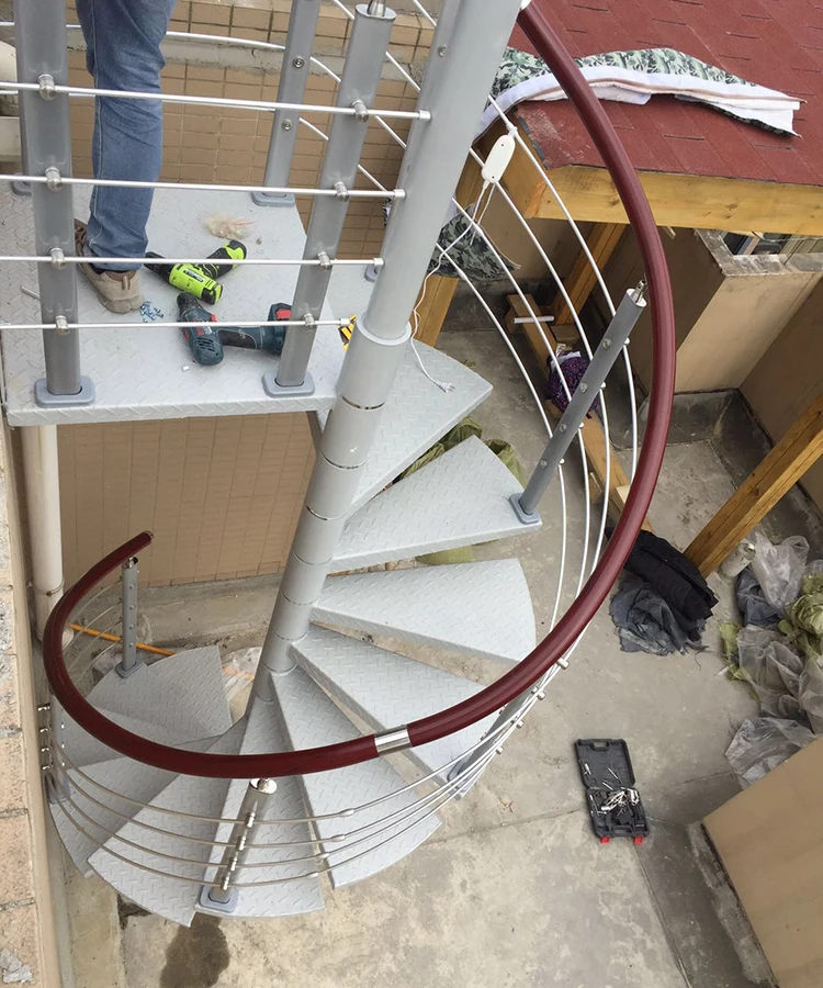 Outdoor Wrought Iron Stair Design Cast Iron Spiral Stair - Buy Cast ...